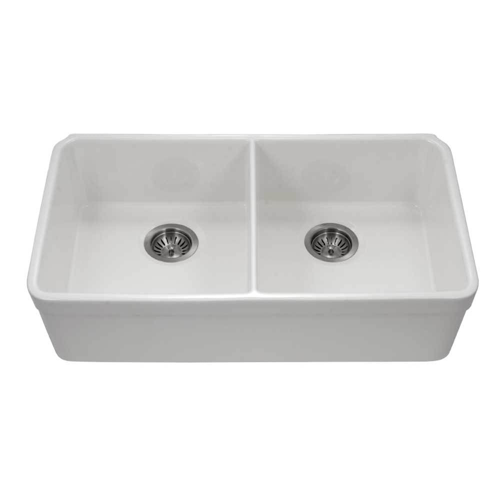 Hamat Undermount Fireclay Double Bowl Kitchen Sink – Sognare Kitchen ...